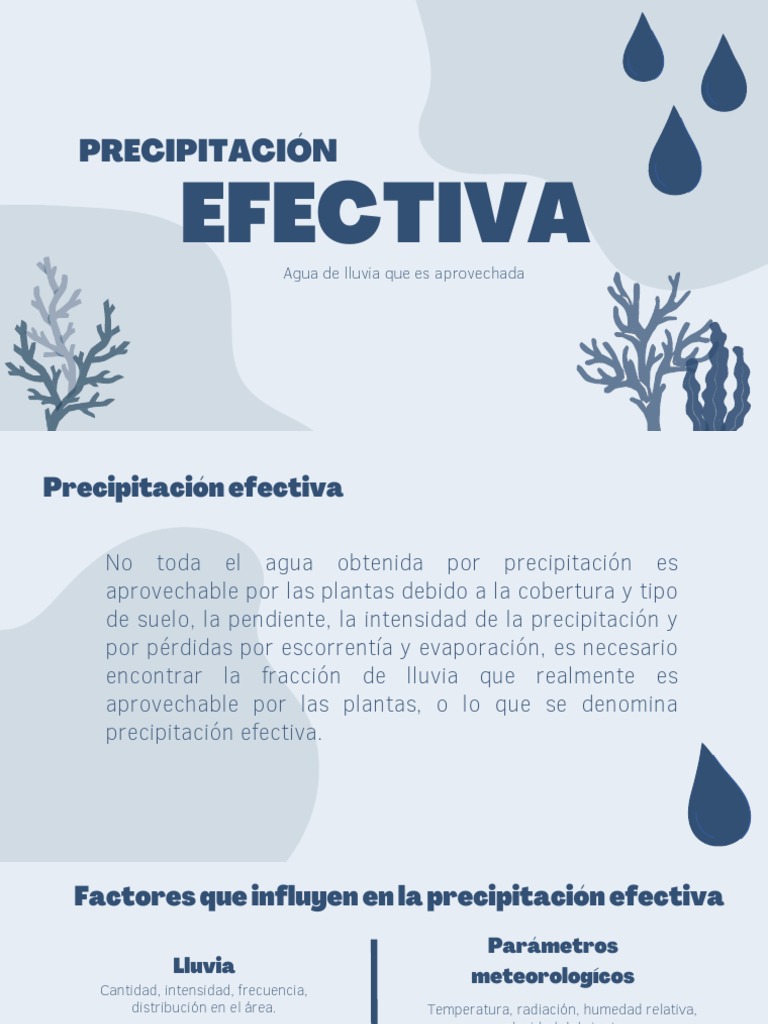 Factores y Métodos de Precipitación Efectiva | PDF | Precipitación | Lluvia