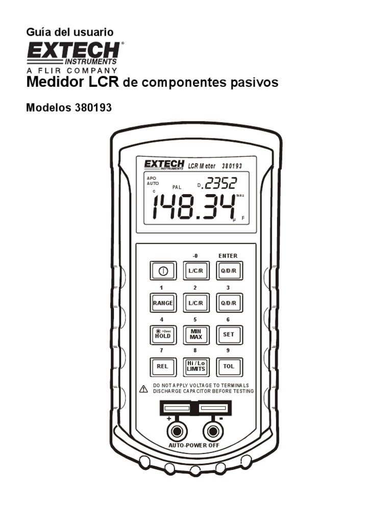 Medidor LCR | PDF | Condensador | Calibración