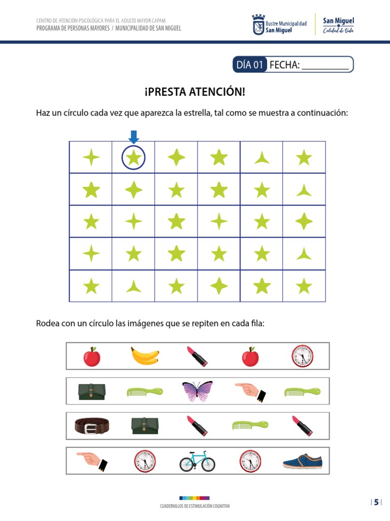 Cuadernillos de Estimulación Cognitiva | PDF