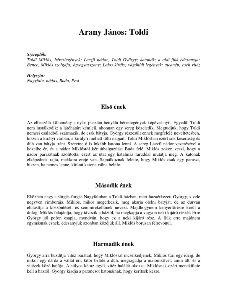 Arany János - Toldi | PDF