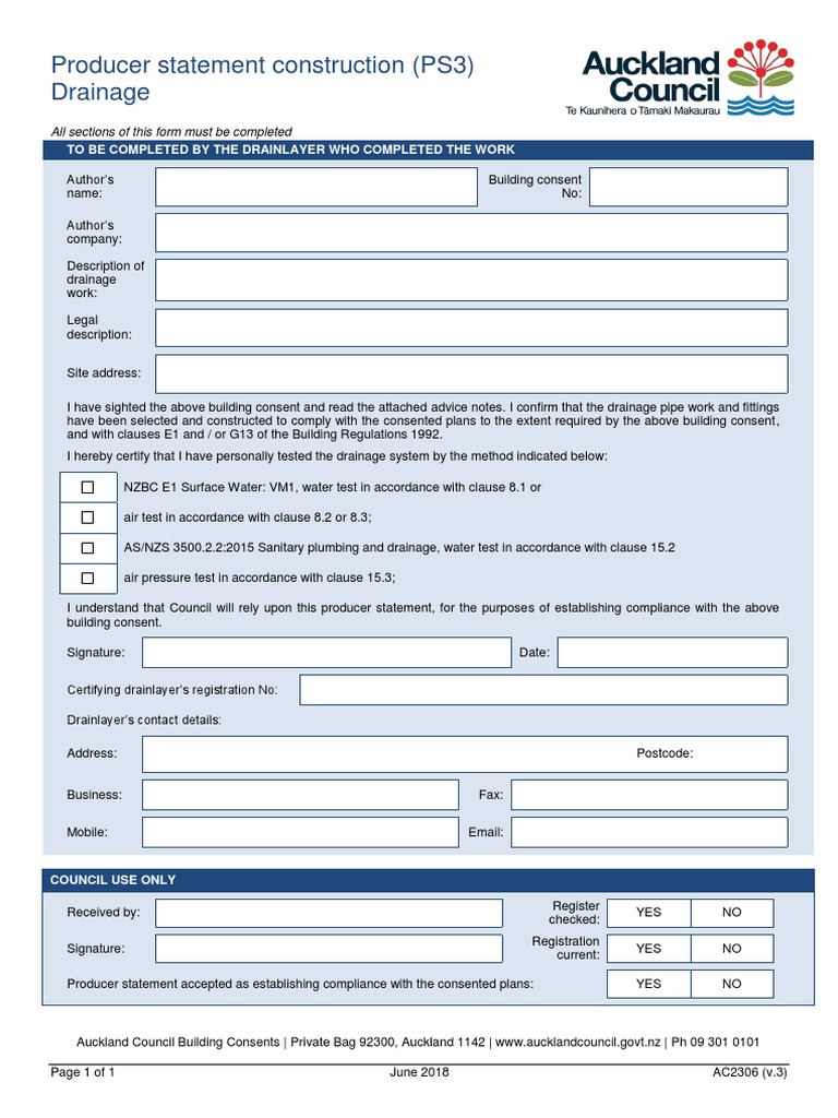 Ac2306 Producer Statement Construction ps3 Drainage | PDF | Justice ...