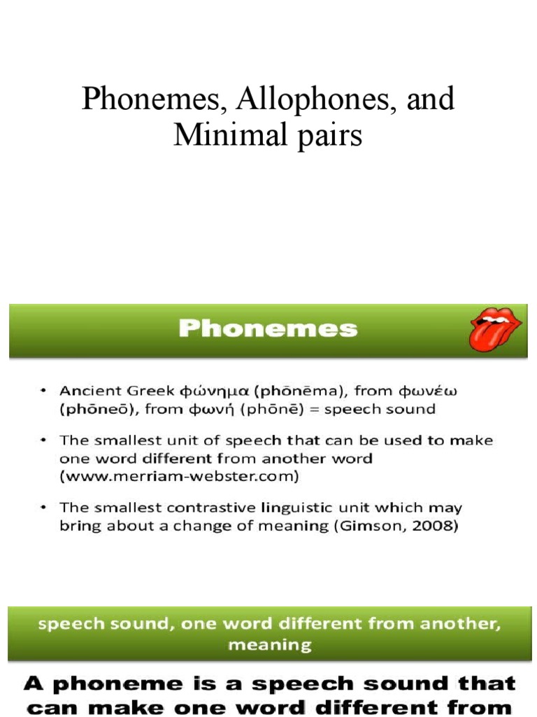 Phonemes, Allophones, and Speech Variations | PDF