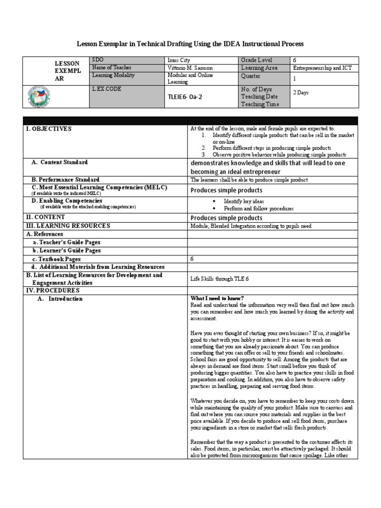 Leict Entrep - Ict6 Samson | PDF | Learning | Sales