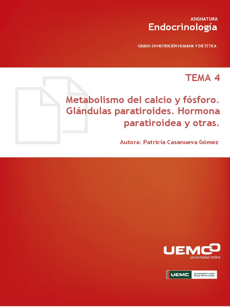 Tema 4. Glandula Paratiroides 2223 | PDF | Vitamina D | Calcio
