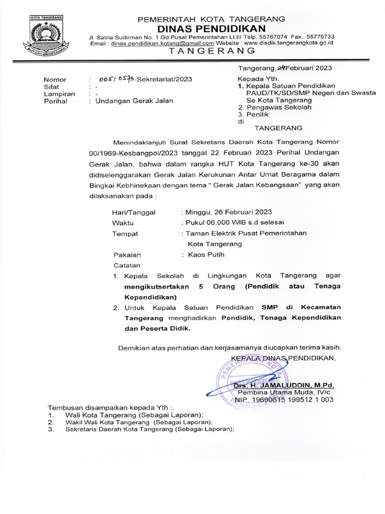 Undangan Gerak Jalan | PDF