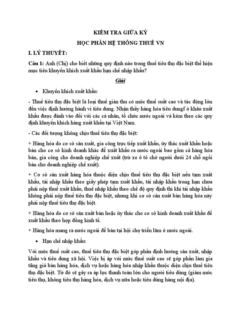 KTGK THUẾ - UEH | PDF