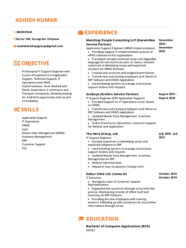 Ashish Kumar Resume | PDF | Enterprise Resource Planning | E Commerce