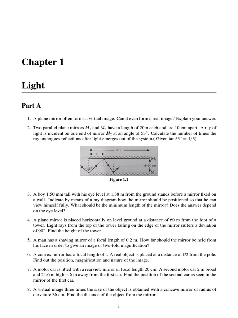 Light 1 | PDF | Mirror | Refractive Index