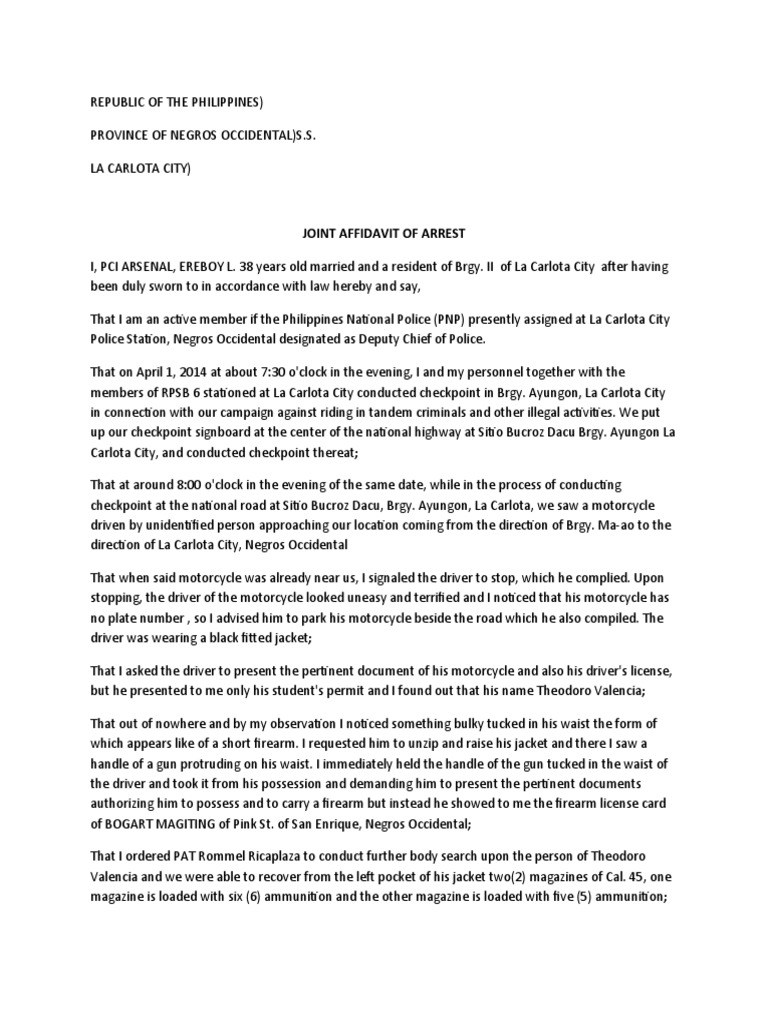 Affidavit Illegal Firearms | PDF | Law Enforcement | Crime & Violence