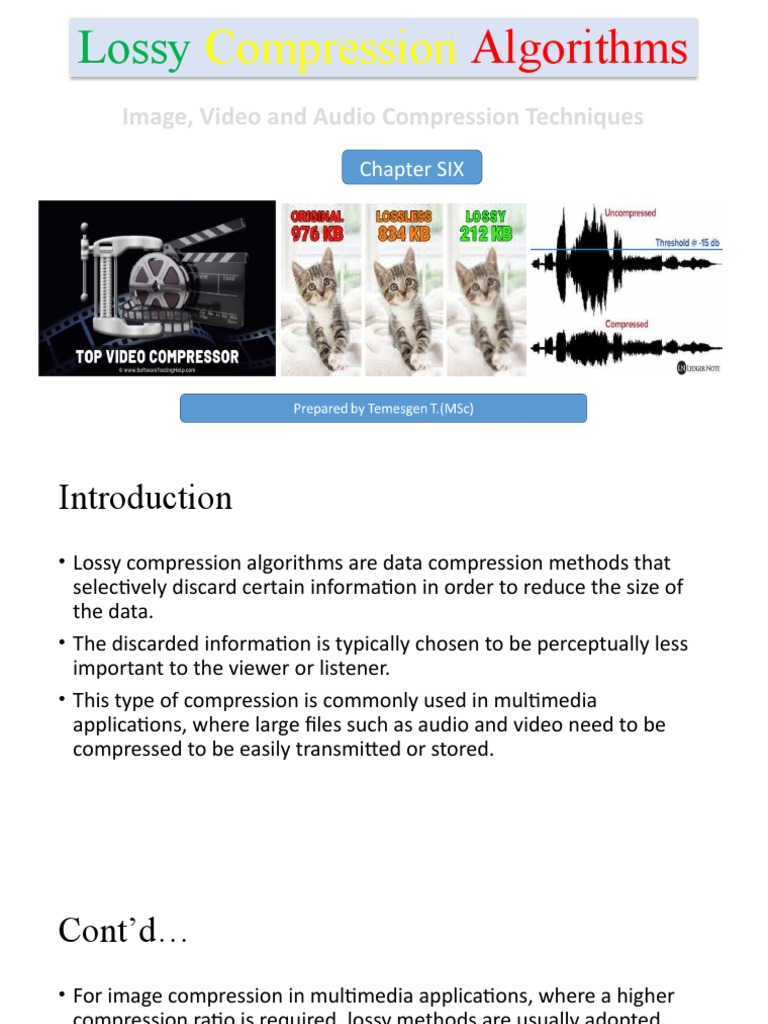 Lossy Compression Algorithms Overview | PDF | Data Compression | Film ...