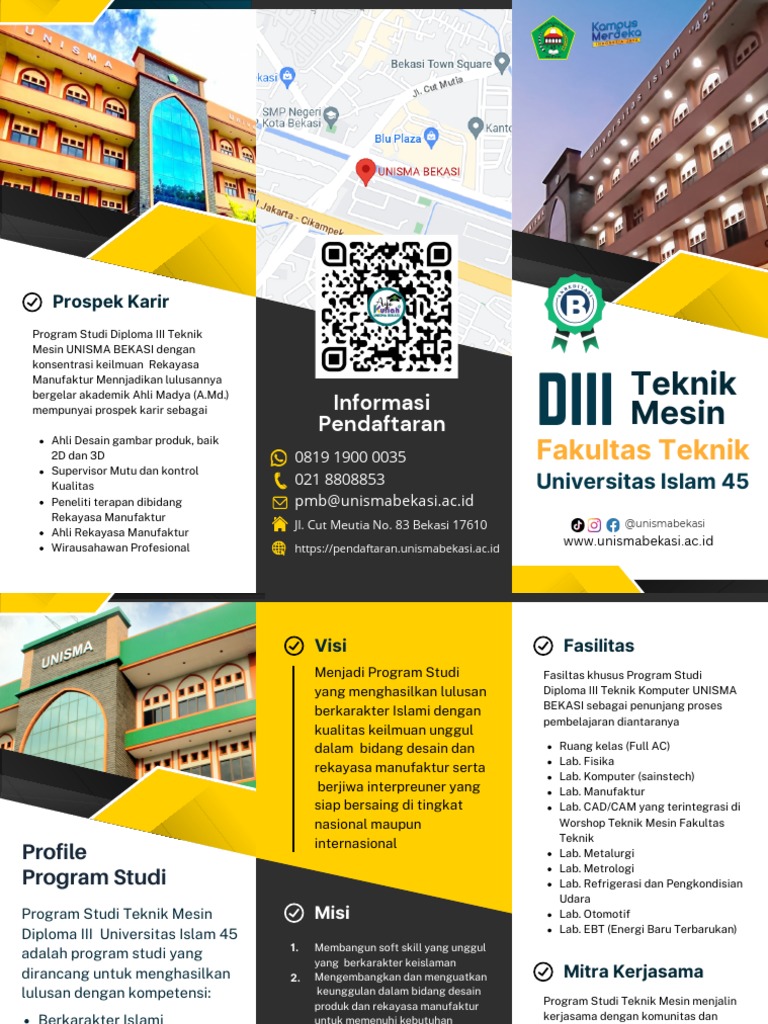 Contoh Brosur D3 Teknik Mesin | PDF