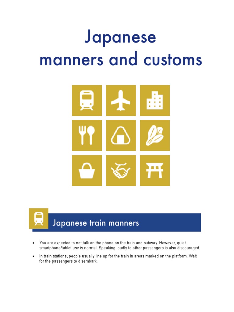 Japanese Manners | PDF | Sushi | Japanese Cuisine