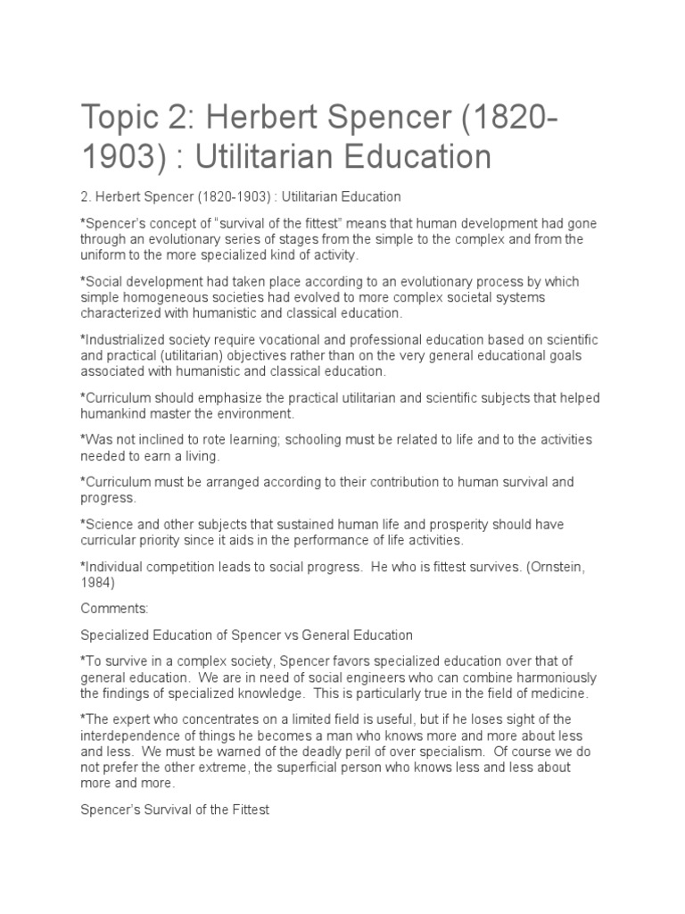 Herbert Spencer | PDF | Learning | Humanism
