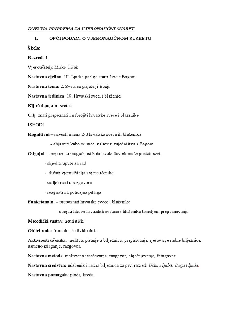 Sveci I Blaženici Iz Našeg Hrvatskog Naroda | PDF