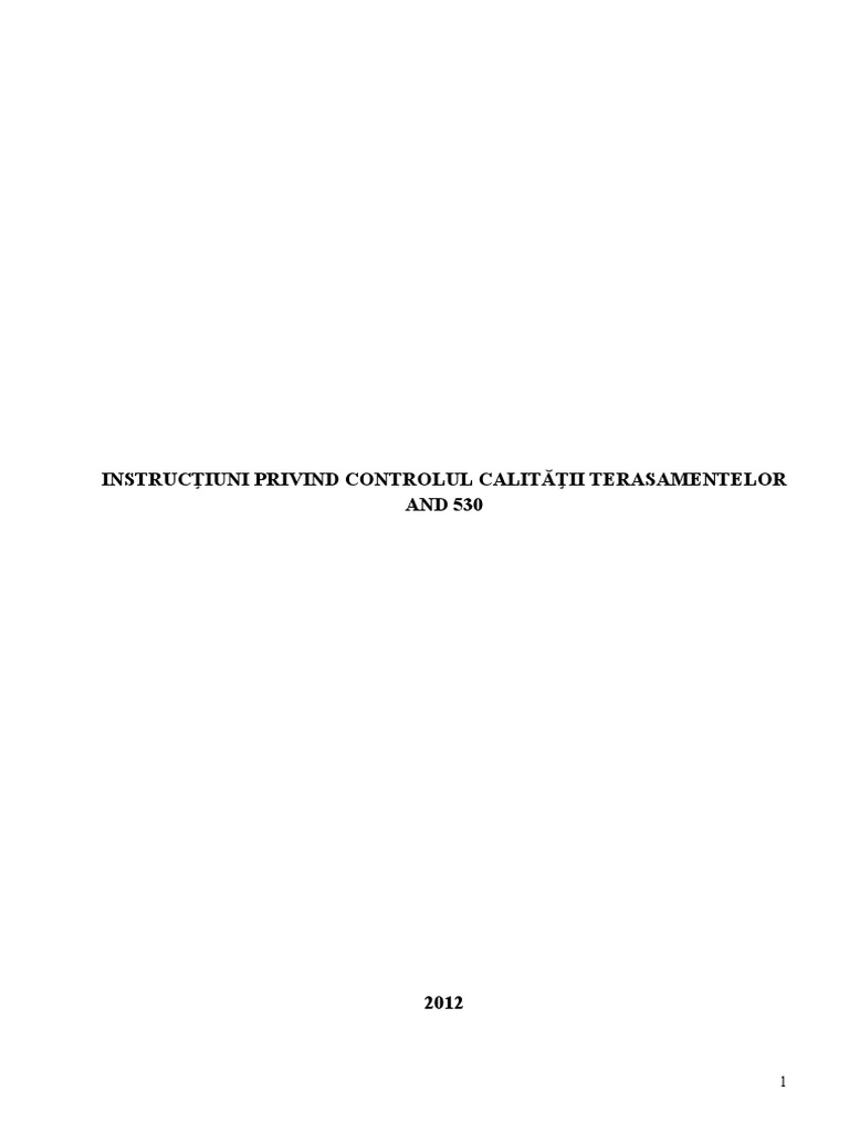 And 530 - 2012 - Instructiuni Privind Controlul Calitatii ...