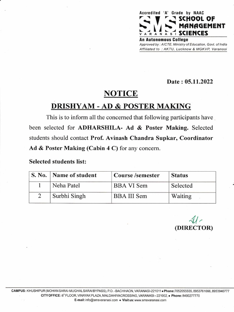 Ad & Poster Making - Notice | PDF