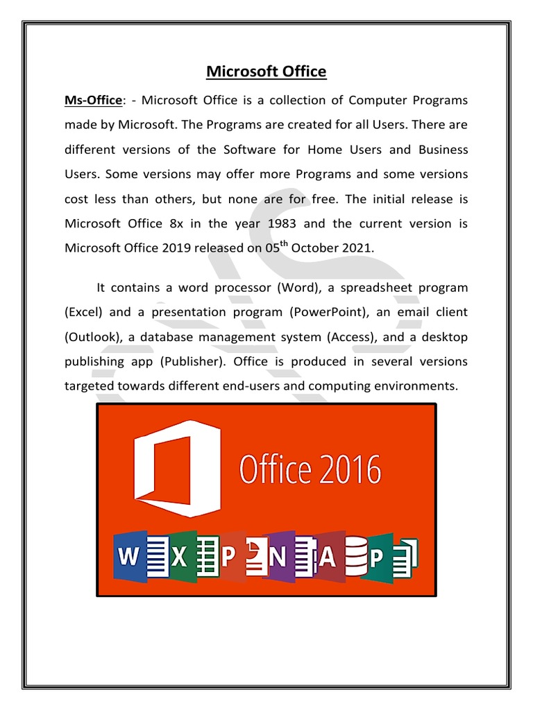 Computer Notes (Ms Office) | PDF | Microsoft Excel | Chart