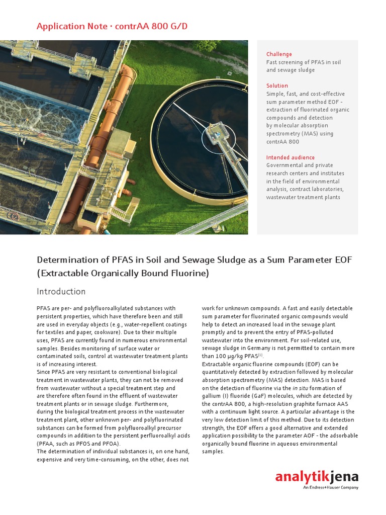 How To Determine PFAS in Soil and Sewage Sludge | PDF | Sewage ...