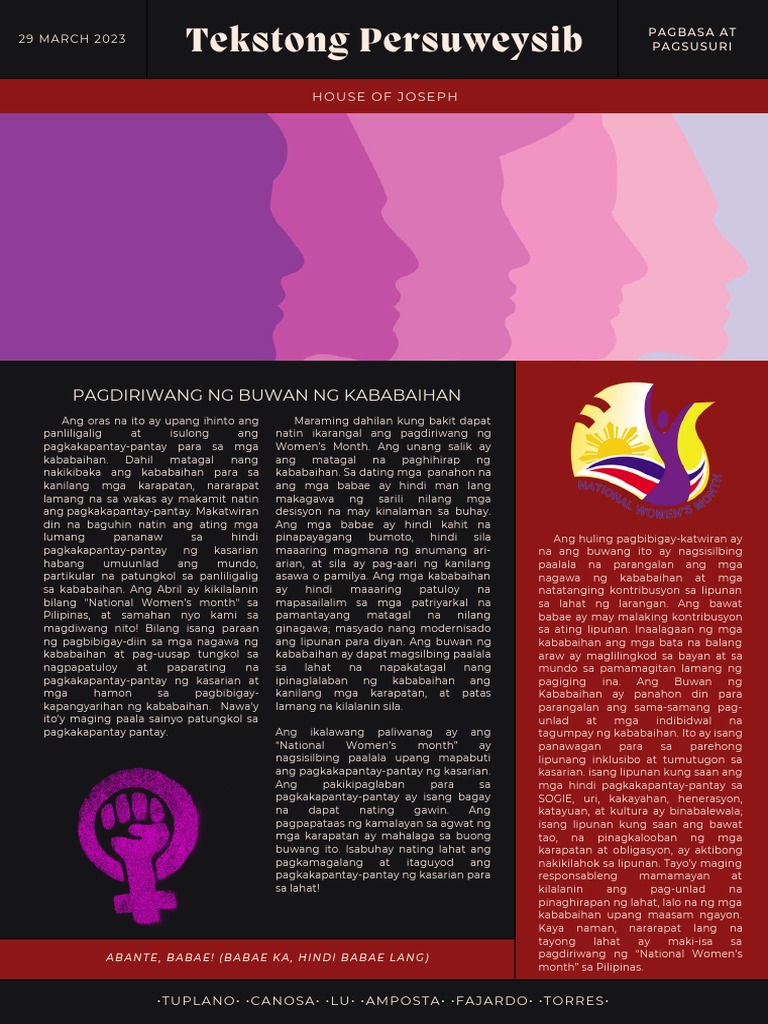 Tekstong Persuweysib | PDF