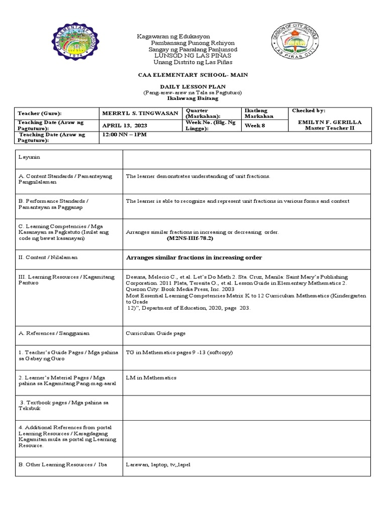 Final Cot in Math | PDF