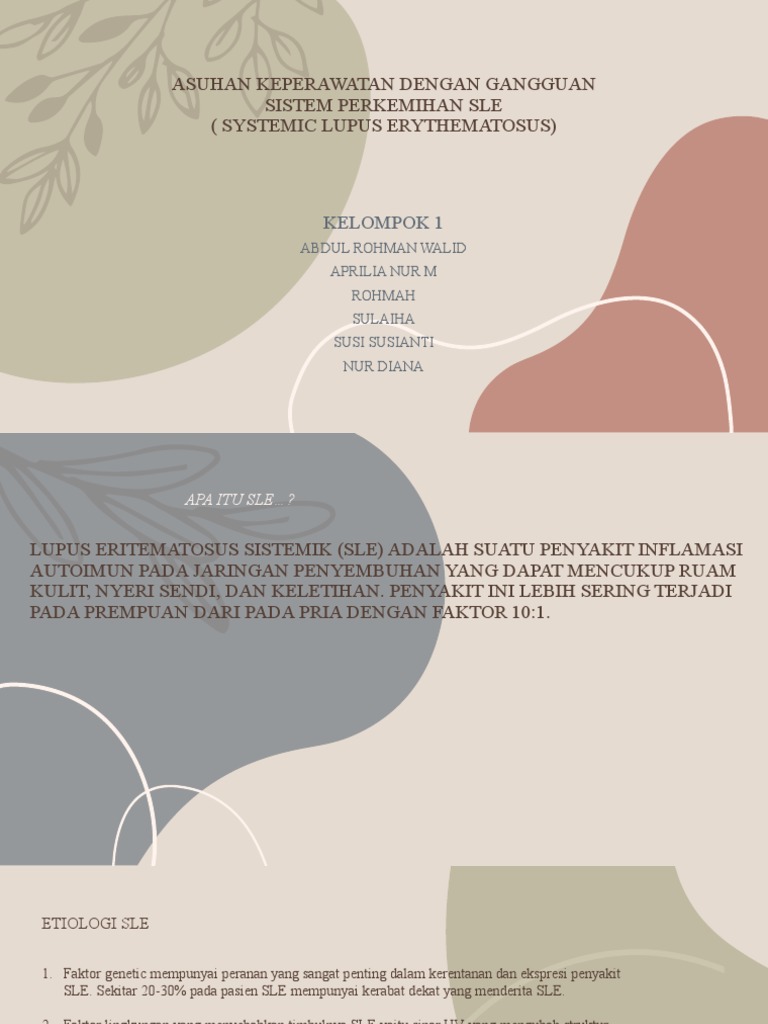 Asuhan Keperawatan Dengan Gangguan Sistem Perkemihan Sle (Systemic ...