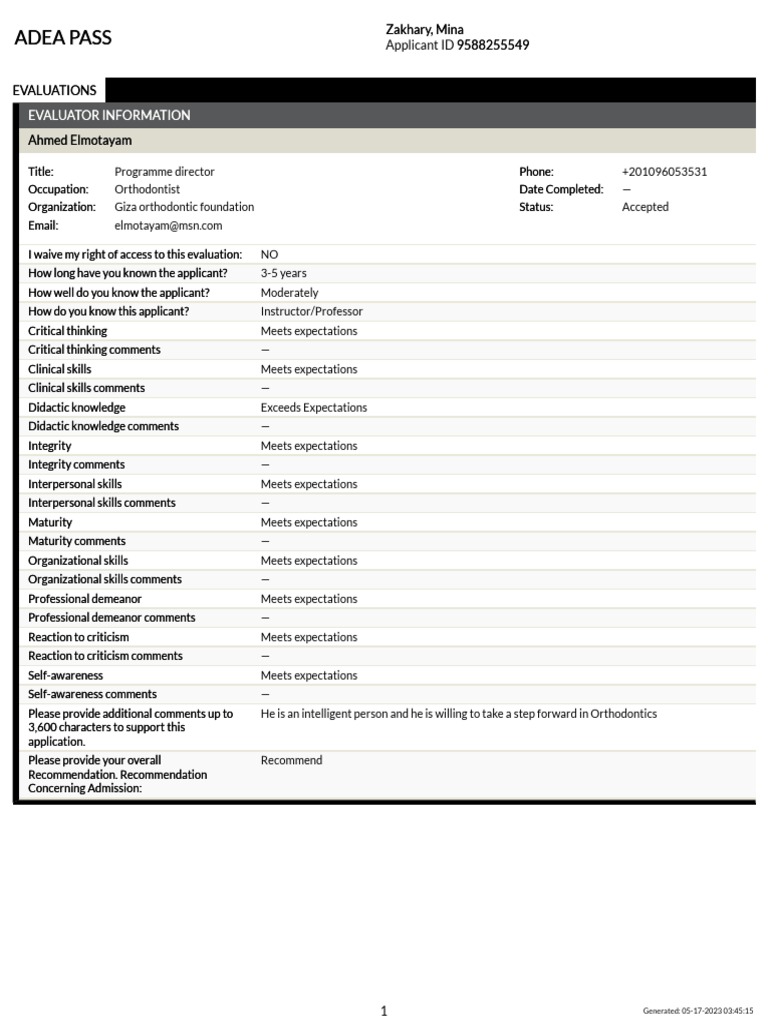Adea P Adea Pass ASS: EV Evalu Alua Attor Informa or Information Tion | PDF | Psychology ...