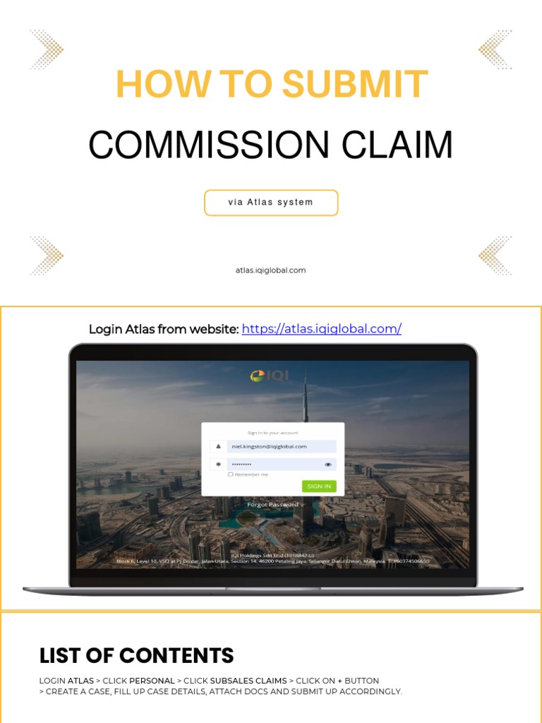 How To Submit Claim Commission Request | PDF