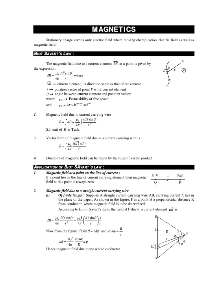 15 - Magnetics-01 - Thoery | Download Free PDF | Magnetic Field | Force