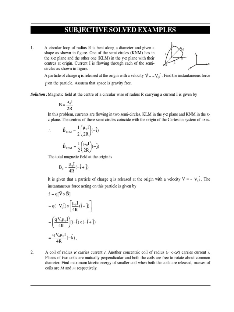 Magnetics-03-Subjective Solved | Download Free PDF | Rotation Around A Fixed Axis | Torque