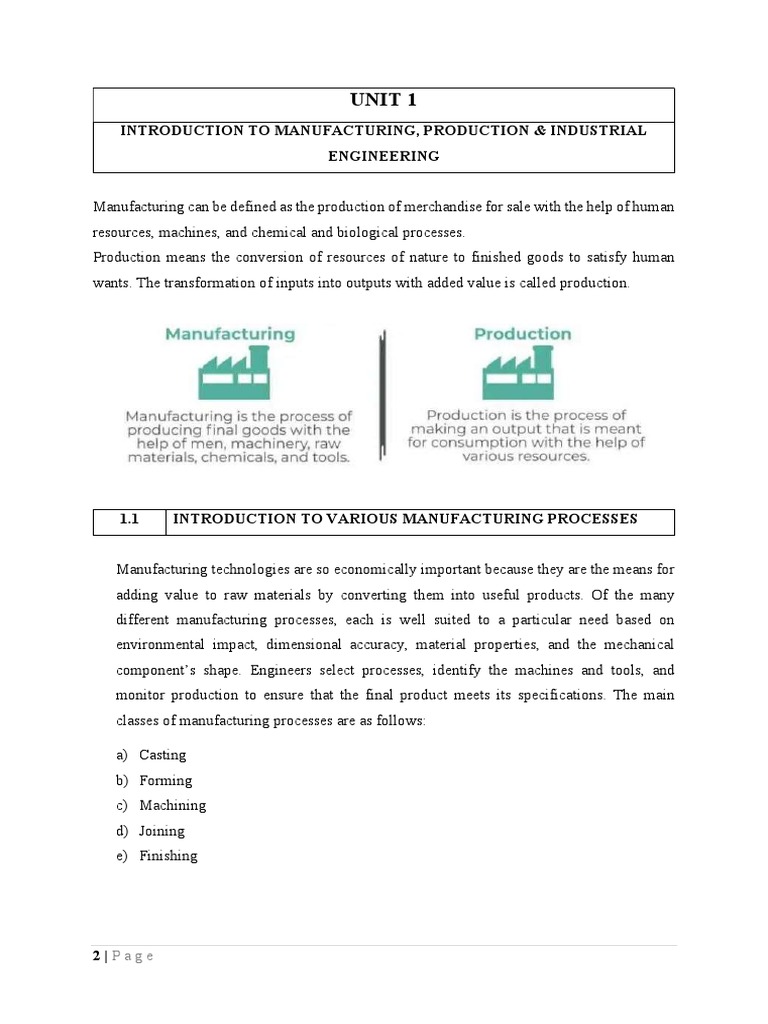 CLP PRODUCTION AND INDUSTRIAL ENGINEERING - Unit 1 | PDF | Machining | Rivet
