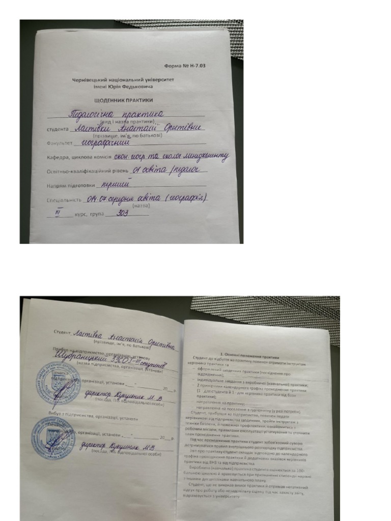 1 щоденник з практики Pdf