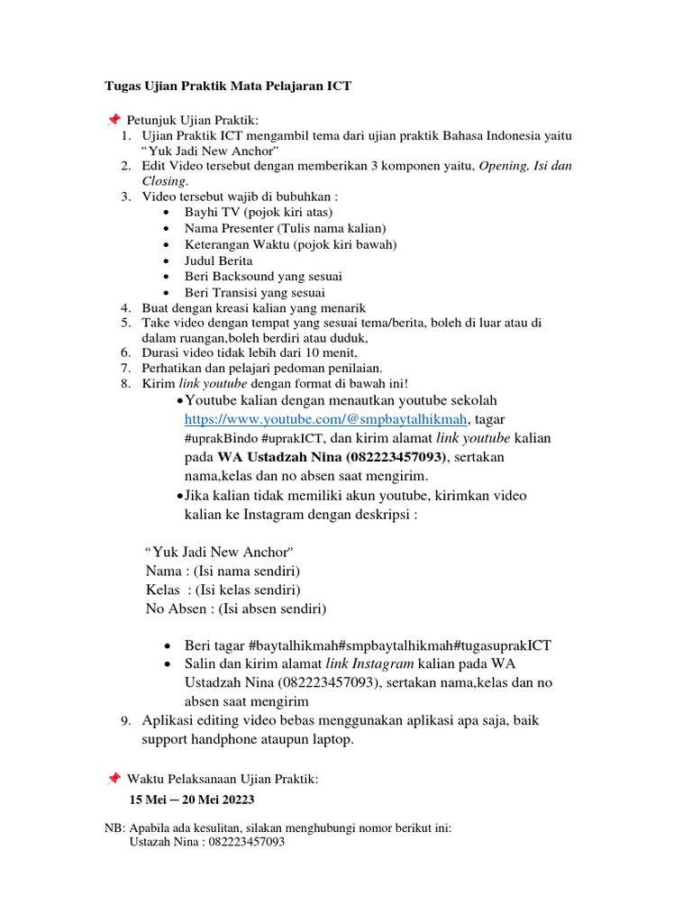 Soal Uprak Kelas 9 ICT | PDF | Karier & Perkembangan | Komputer
