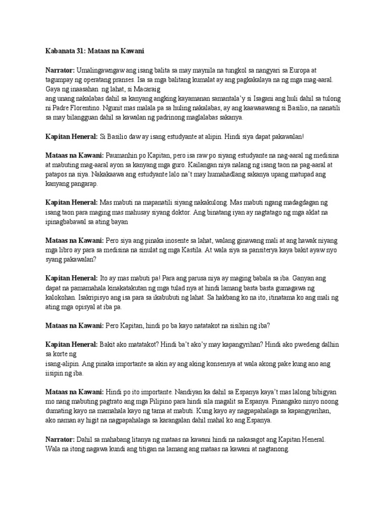 Kabanata 31 - Mataas Na Kawani | PDF