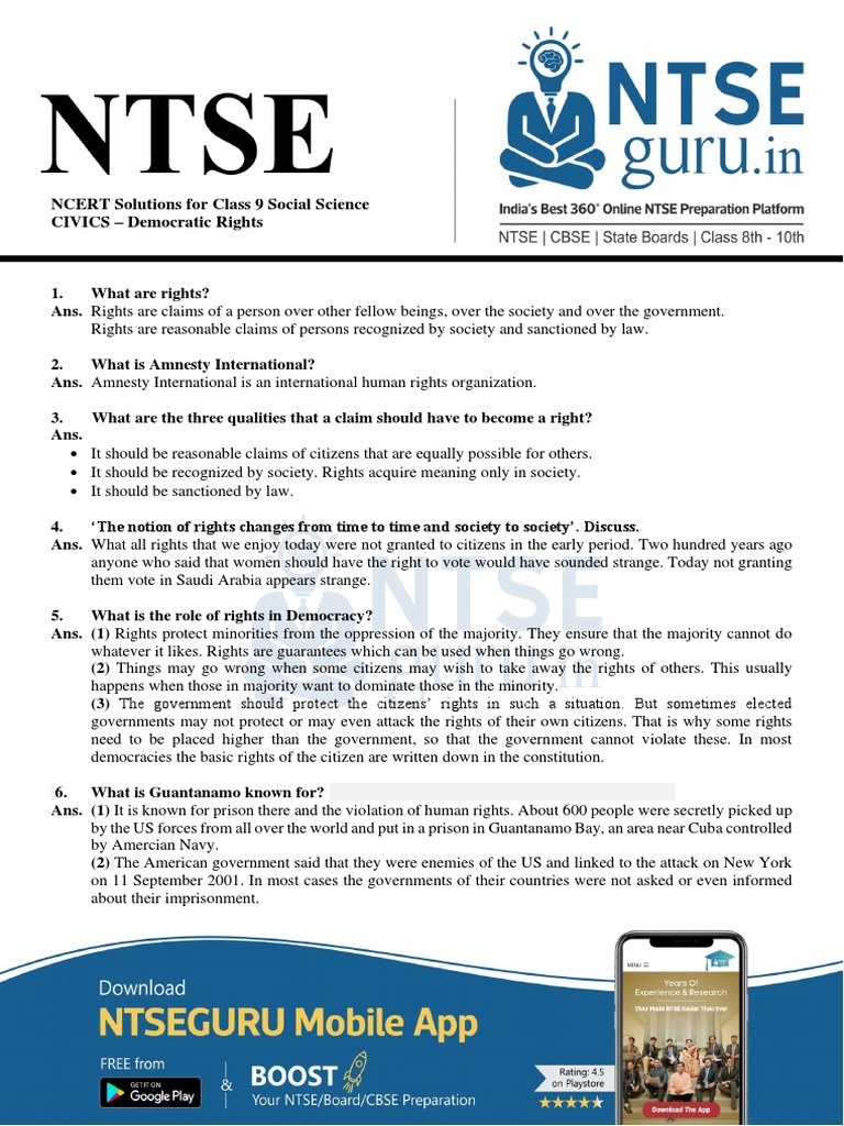 Civics Chapter - 5 | PDF | Citizenship | Social Equality