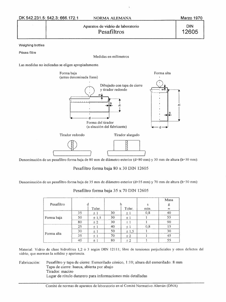 Din 12605 - 1970 | PDF