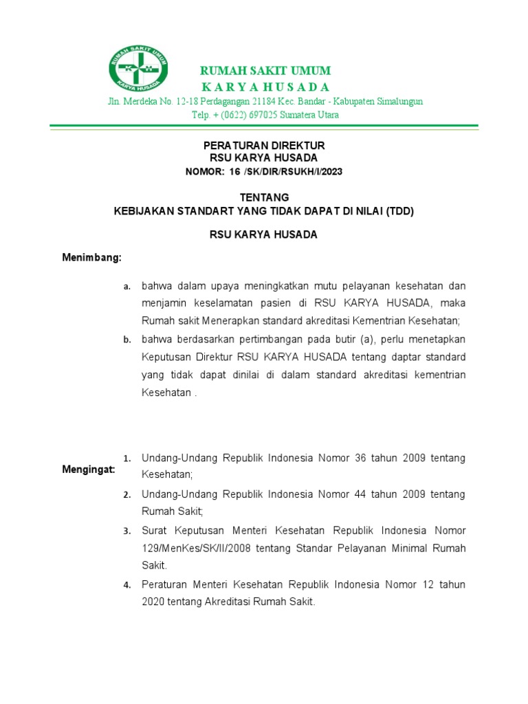 SK TDD Sterilisasi Pihak Ke Tiga | PDF