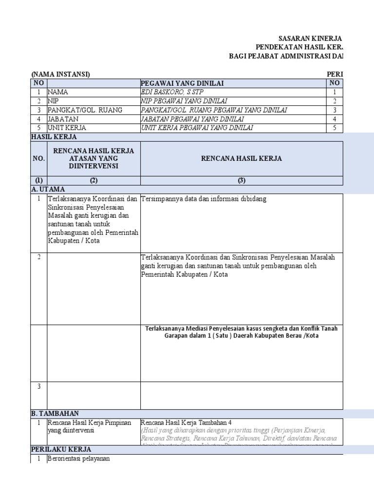 3. Form SKP JA_JF (Kuantitatif) Joni Kasim 2022 | PDF