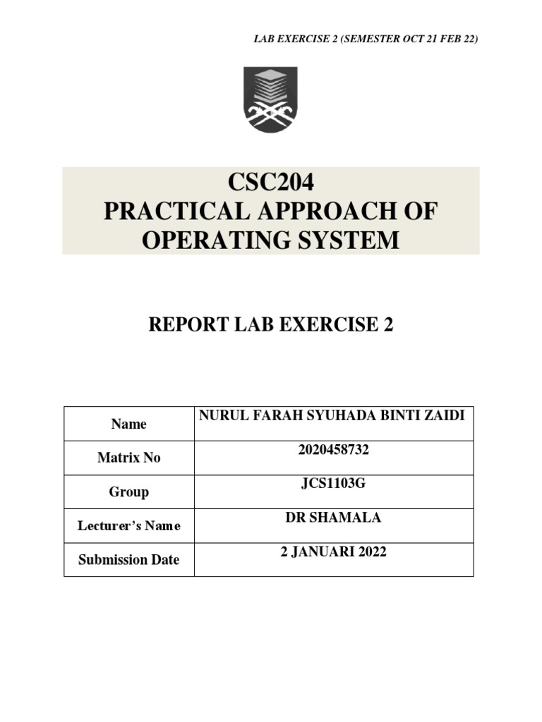 CSC204 Lab 2 | PDF | Computer File | Directory (Computing)