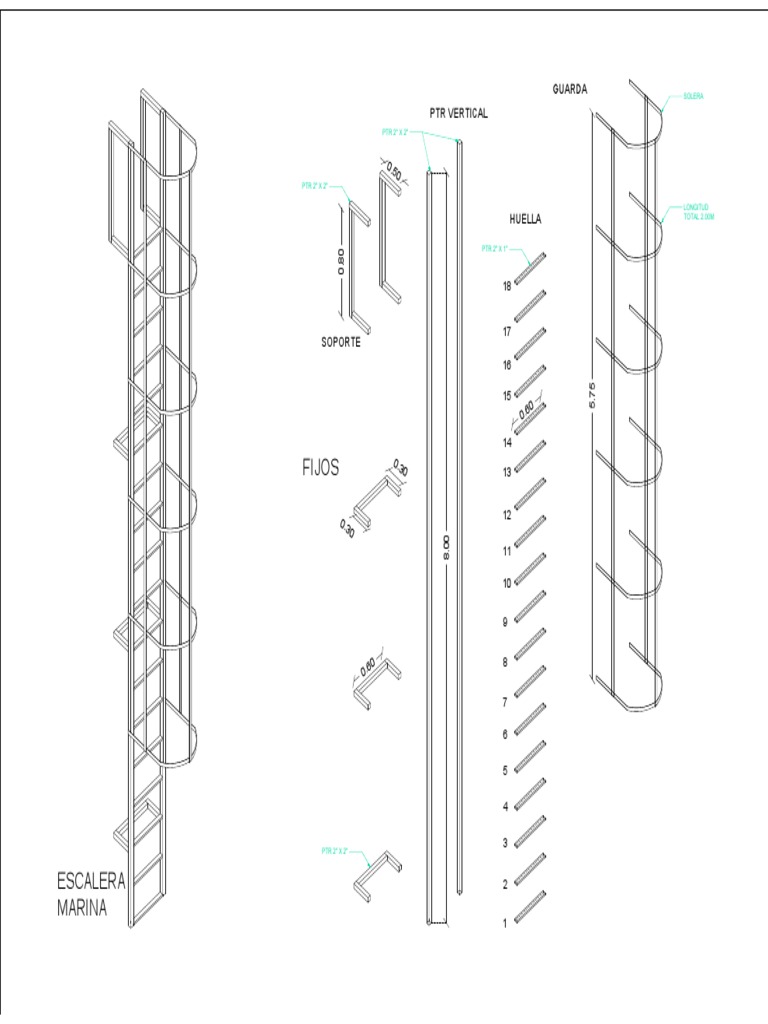 Detalle de Escalera Marina 2.7m | PDF