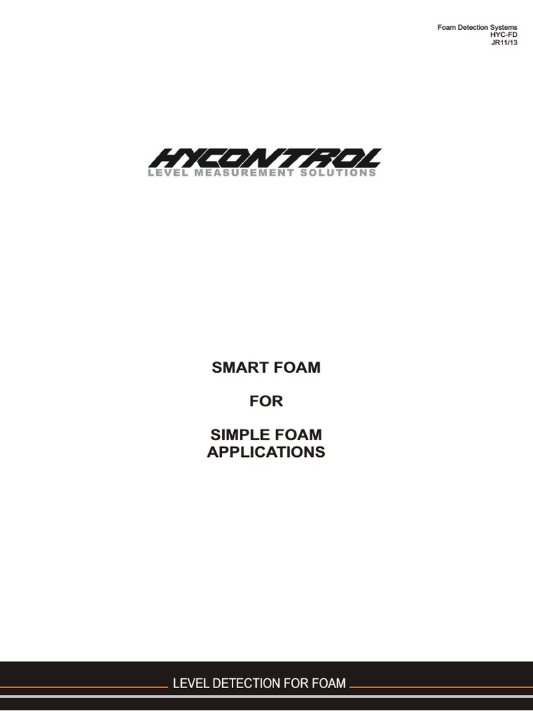 SmartFoam Detection Overview | PDF | Foam | Sensor