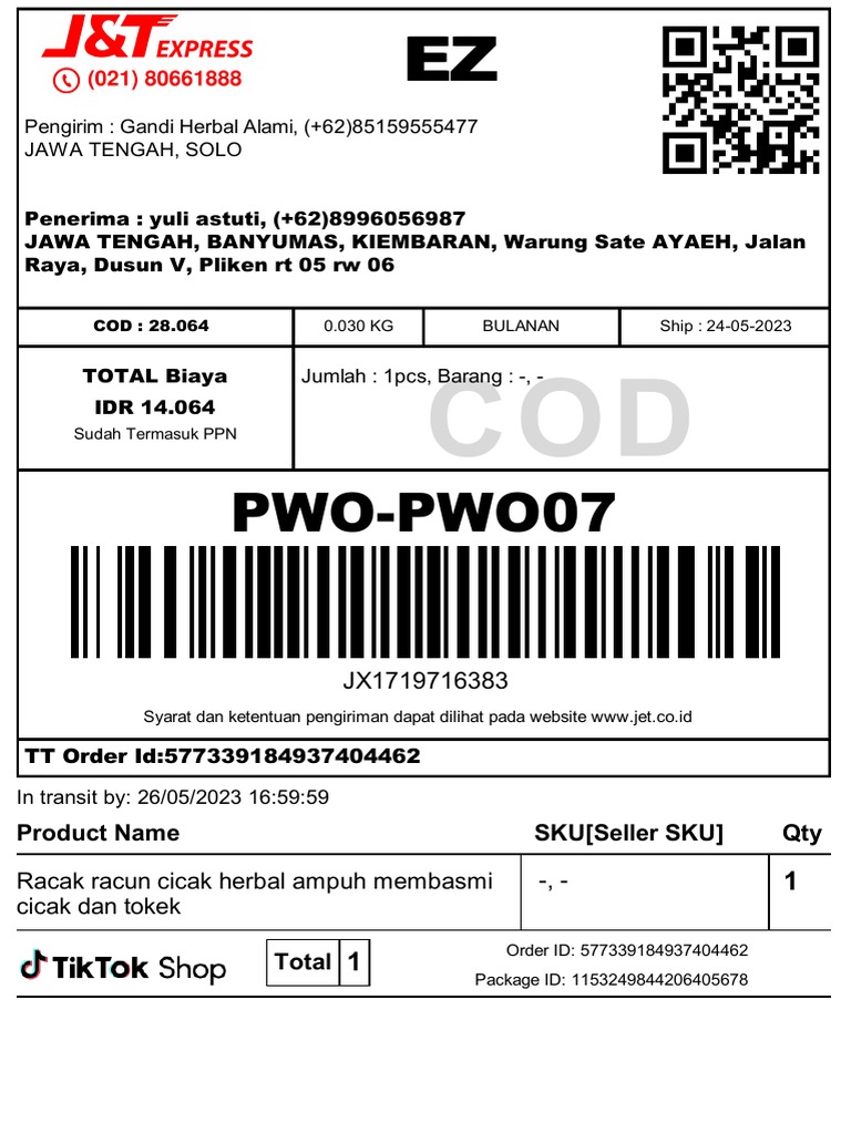 JNT Tiktok 24mei | PDF