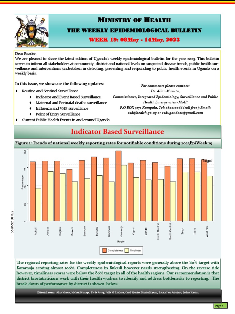 Uganda Weekly Epidemiological Bulletin 2023 | PDF | Pandemic | Influenza