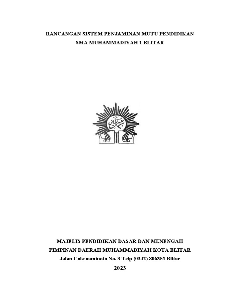 Dokumen Rancangan Penjaminan Mutu | PDF
