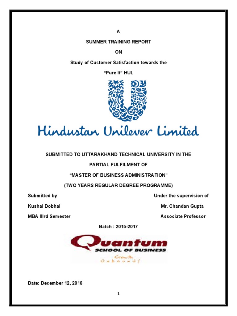 Internship Report Pdf Business