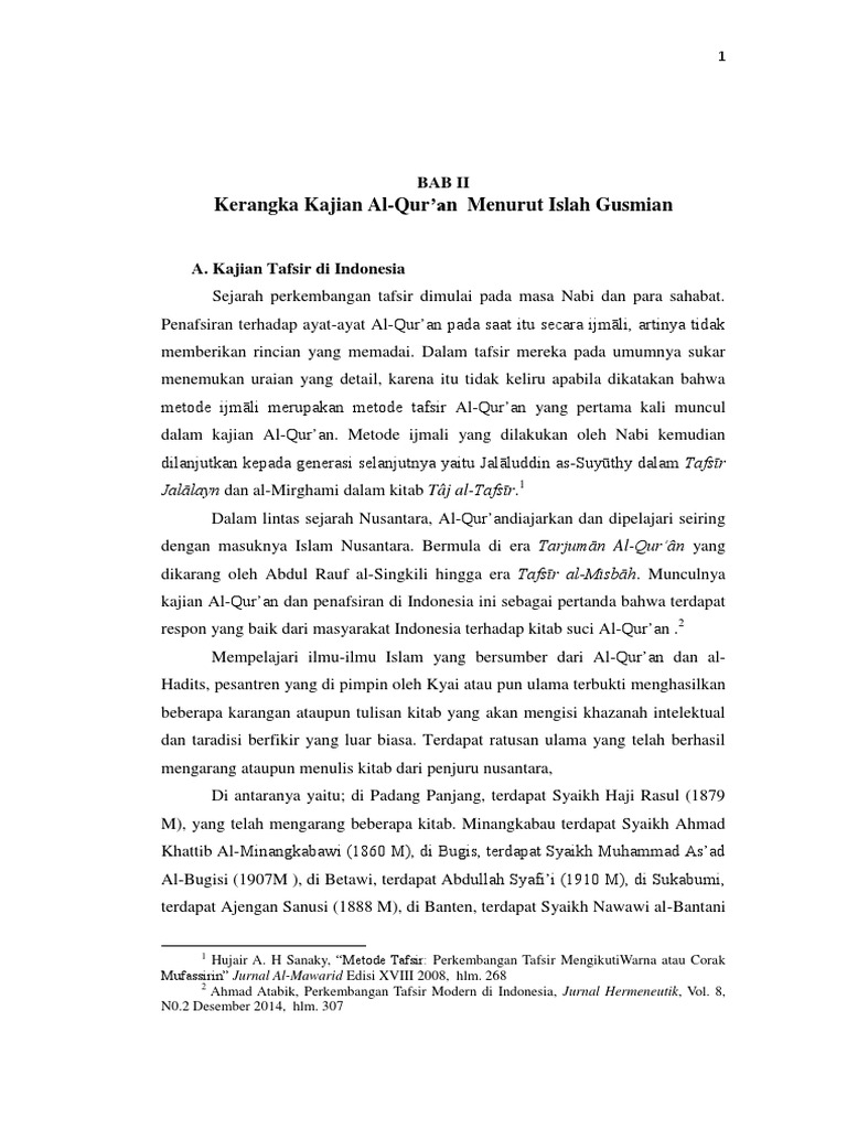 Kajian Al Quran Menurut Islah Gusmian | PDF