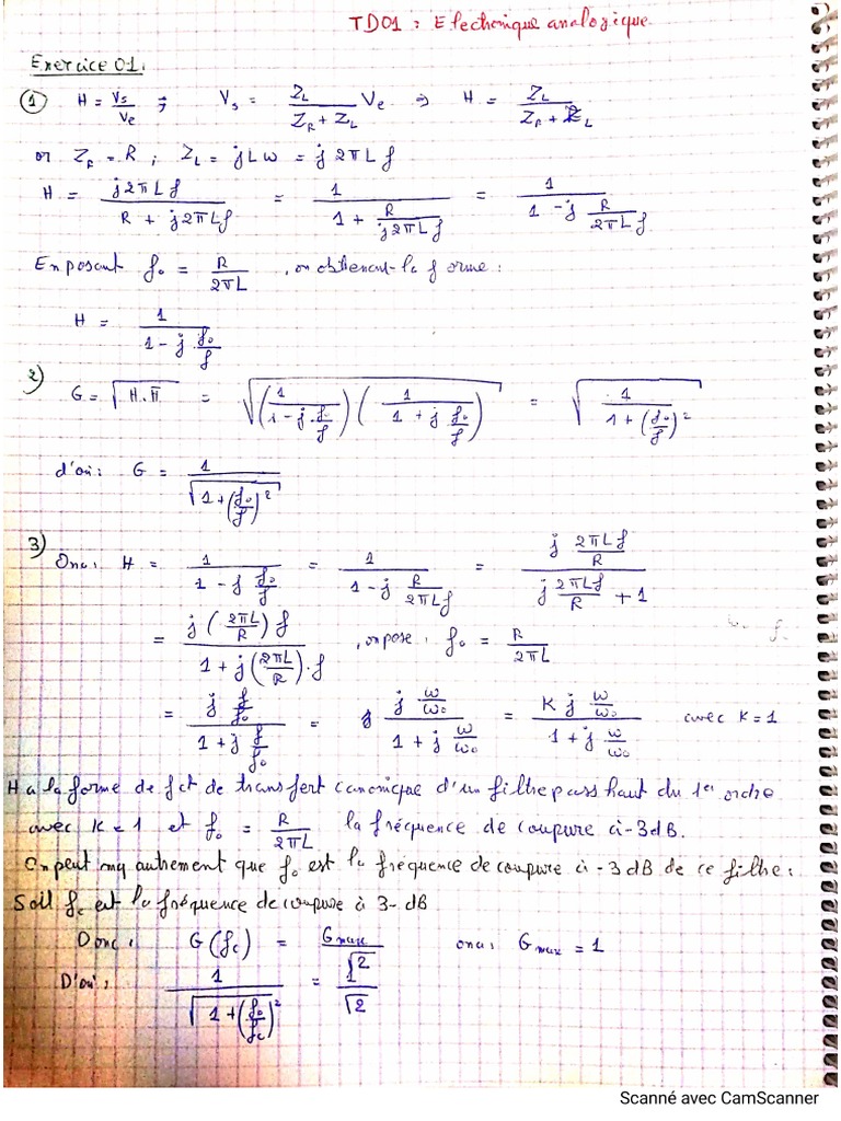 Ds1 Analyse 4 2021 - 2022 | PDF