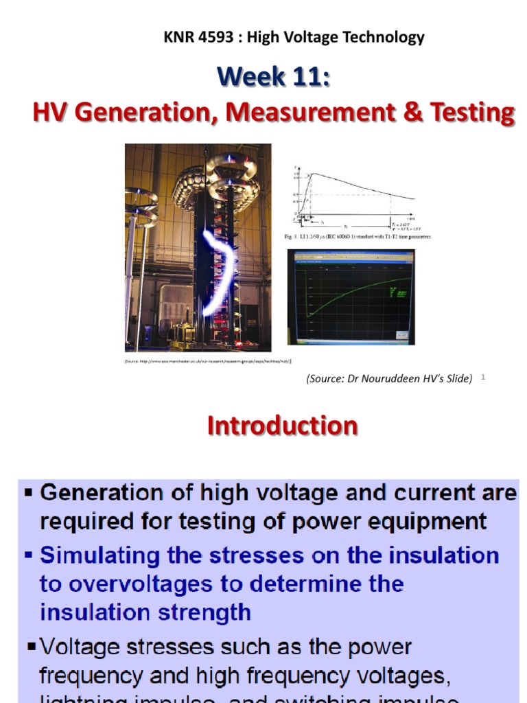 Week11-HV Generation-Measurement | PDF | Rectifier | High Voltage Direct Current