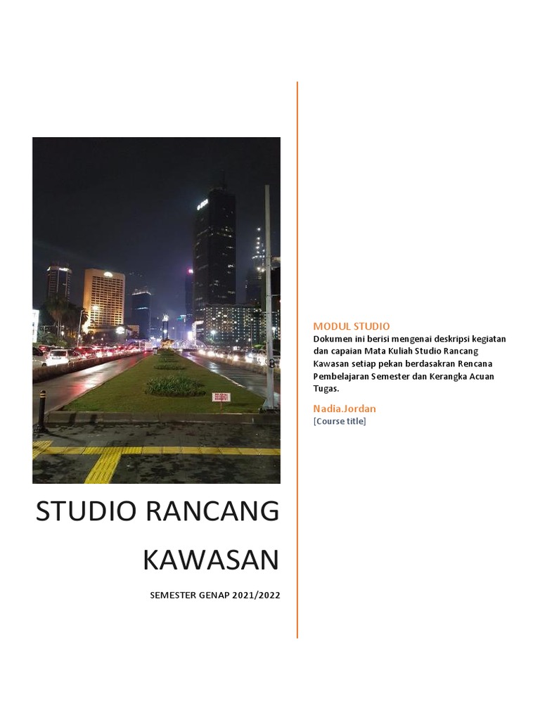 Modul Studio Rancang Kawasan 2022 | PDF