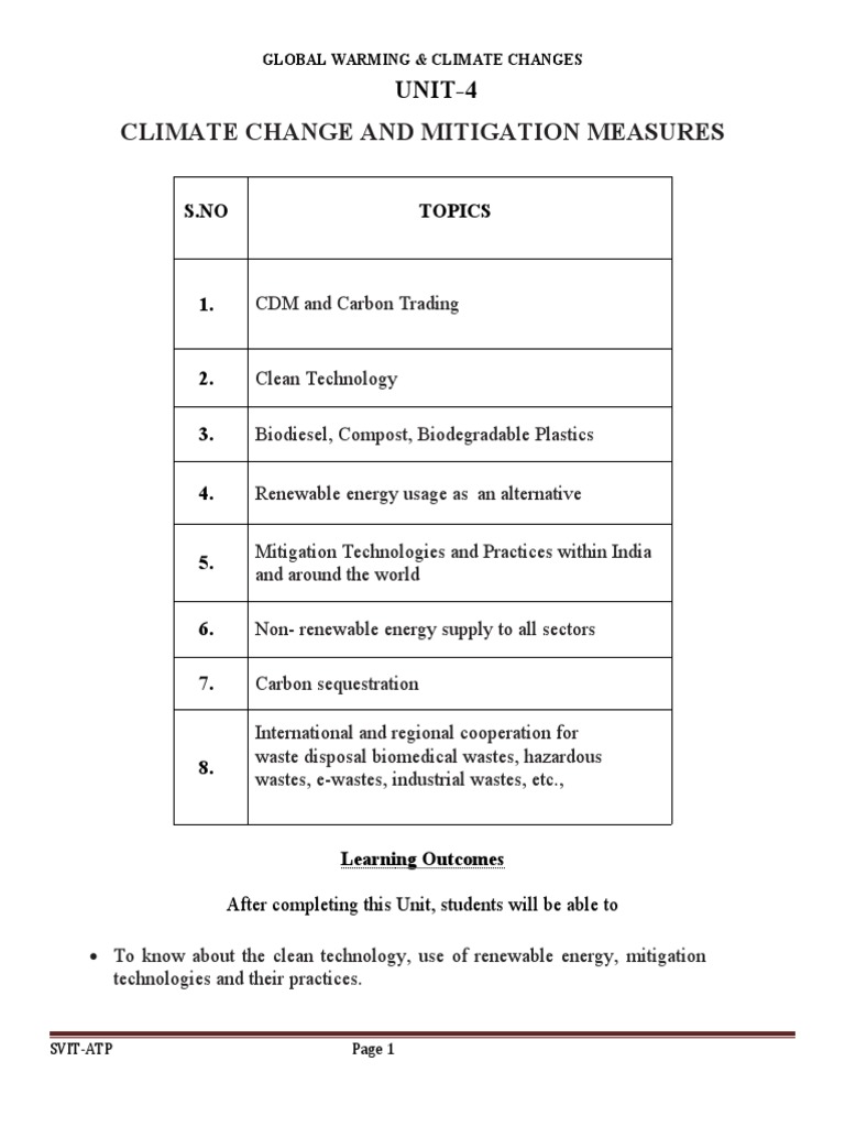 GW&CC Unit-5 Material For Print | PDF | Biofuel | Clean Technology