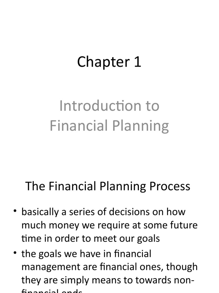 Introduction To Financial Planning | PDF | Financial Adviser | Business